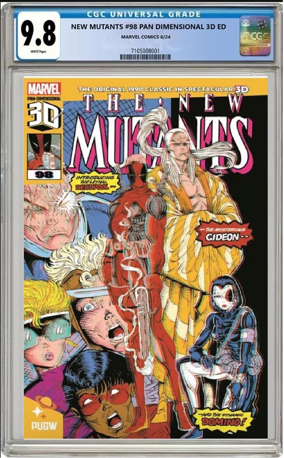 NEW MUTANTS #98 PAN DIMENSIONAL 3D EDITION MARVEL 2024 CGC 9.8 NM/MT P ...